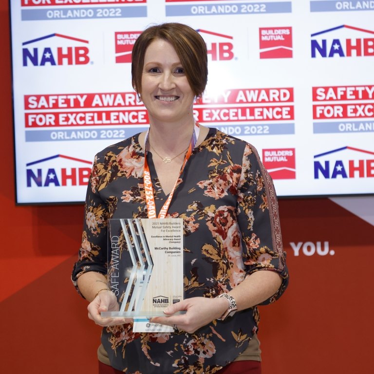 McCarthy Honored with NAHB 2021 Safety Award